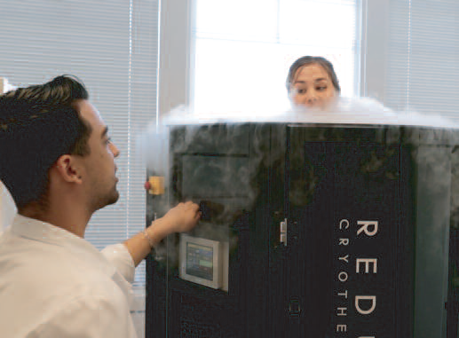 A liquid nitrogen tank specific for cryotherapy